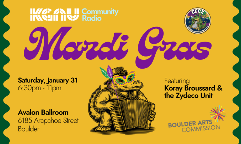 KGNU-CFCZ’s Mardi Gras Dance Benefit Featuring Koray Broussard & The ...